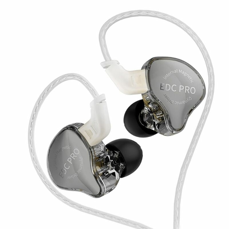 Динамическая гарнитура KZ EDC PRO -Стандартная линейная версия с серебряным покрытием
