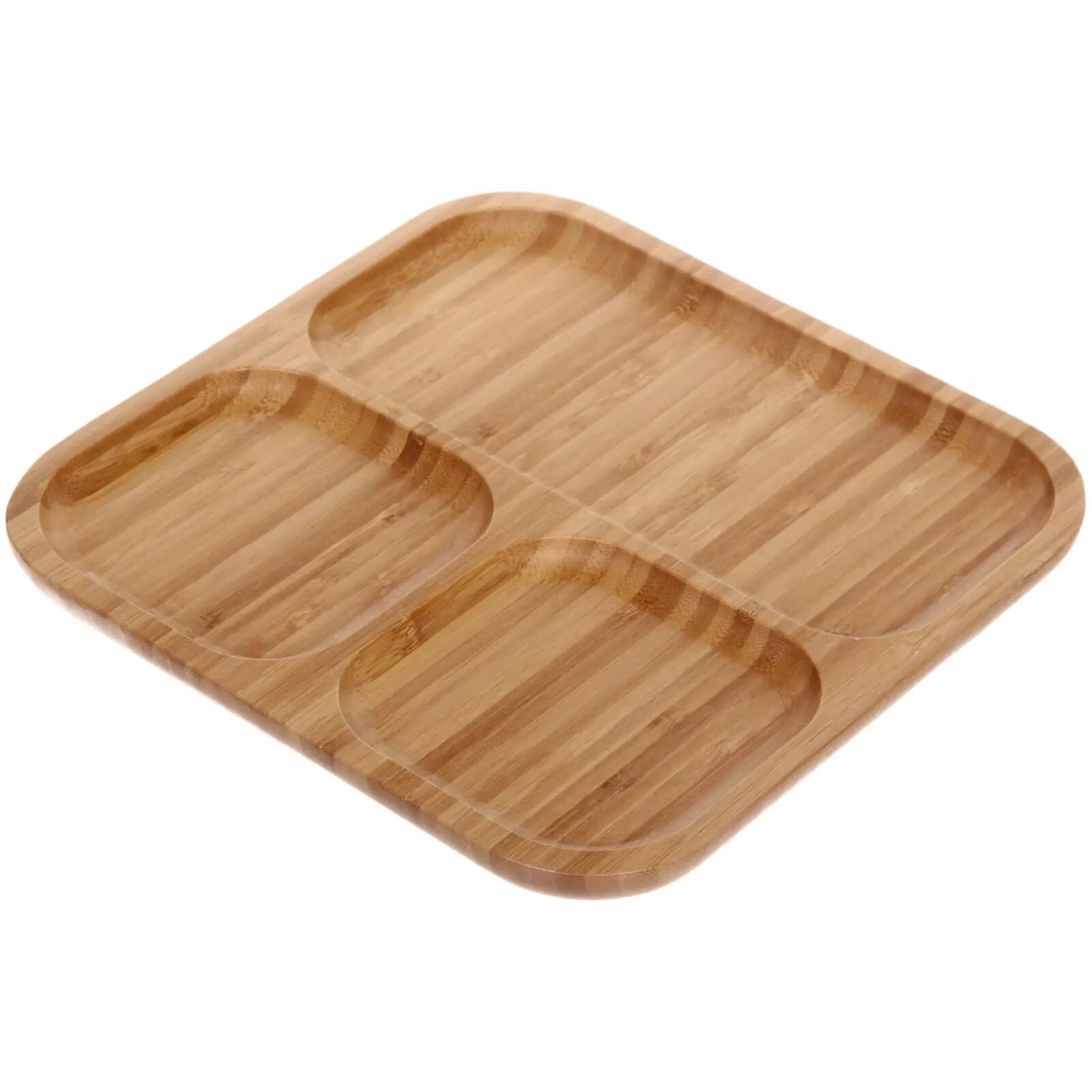 Менажница бамбуковая «SHEF» 24,5х24,5см, 3 секции для сервировки