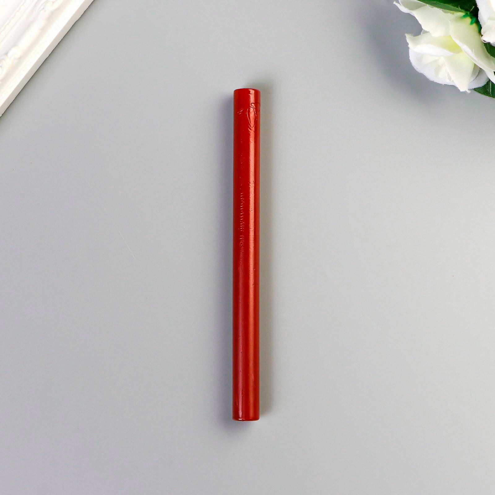 Сургуч для печати стержень "Коричневый", 13.2x1.1 см, цвет: коричневый