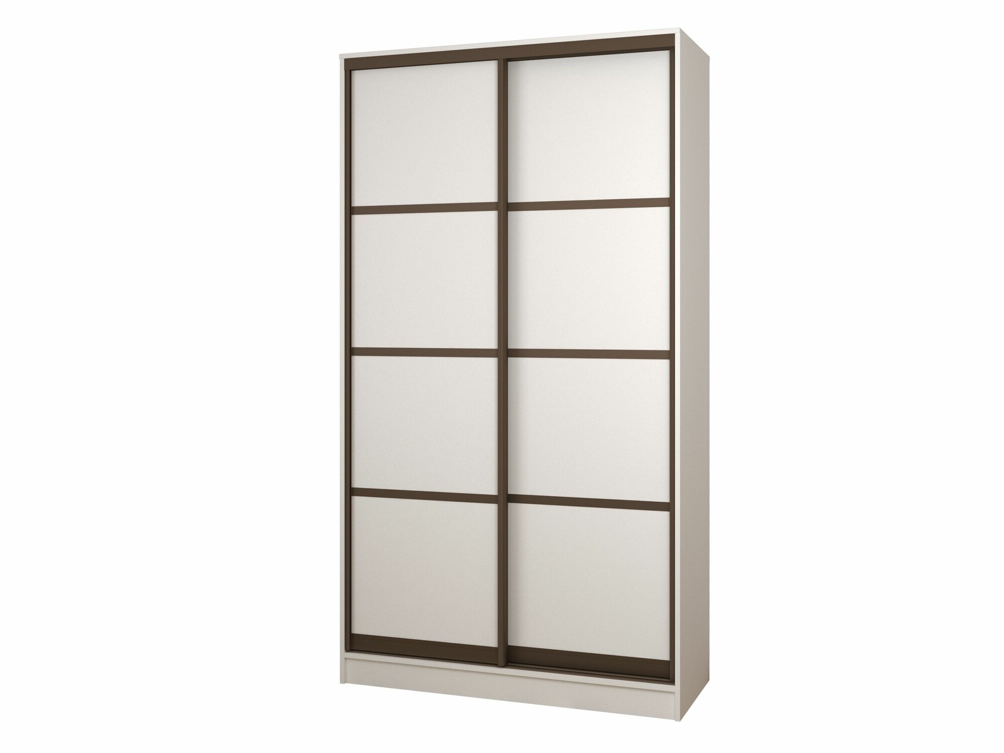 Шкаф-купе Борнео-2-4 двухдверный, 120х60х210, наполнение 2.1В, белый