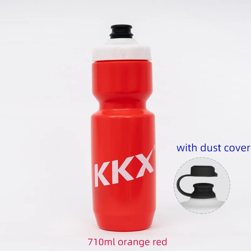 KKX Бутылка для воды 620/710 мл для велоспорта Красный, 710ml orange red