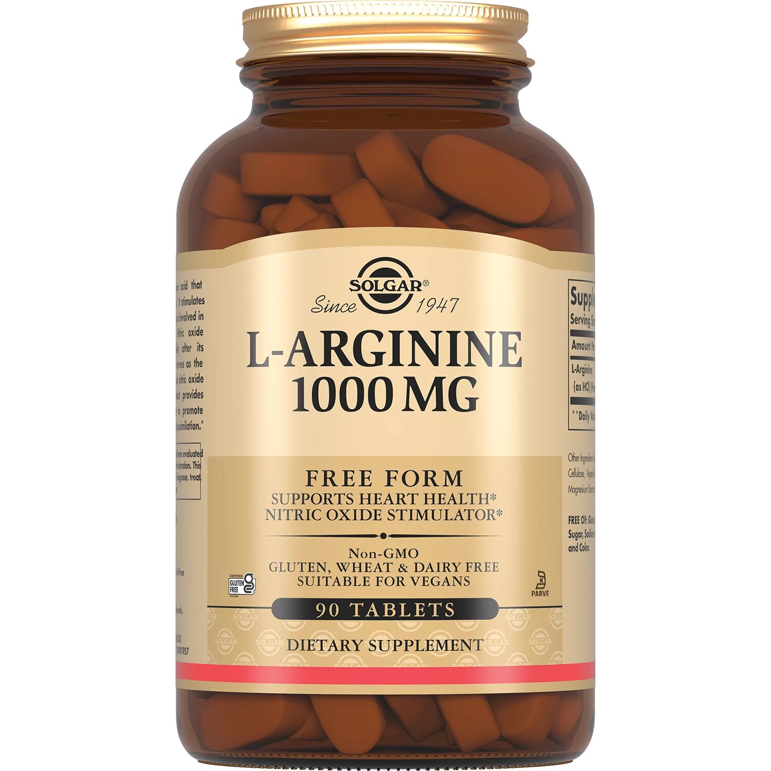 БАД Solgar Капсулы "L-Аргинин 1000 мг", 90 шт. L-Arginine 1000 mg