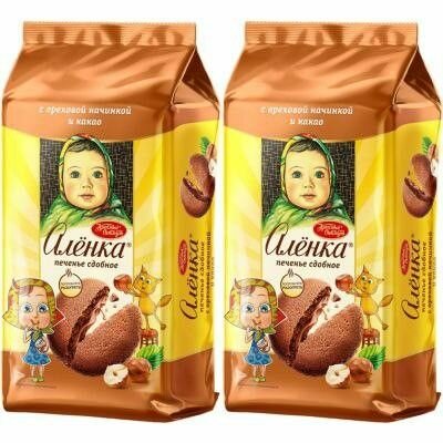 Печенье Аленка сдобное набор из 2 упаковок Красный Октябрь