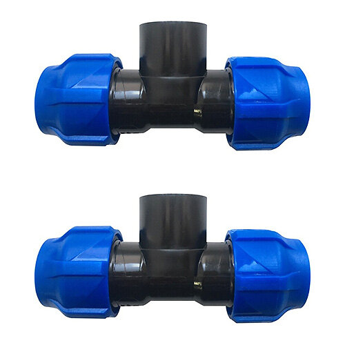 Тройник ПНД компрессионный переходной 20х20х1/2 ВР(г) (2 шт.)