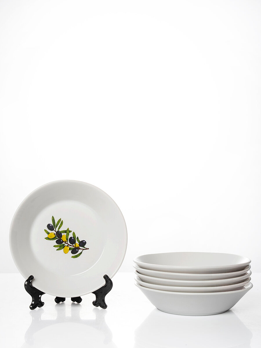 Блюдце Дулёвский фарфор Оливки