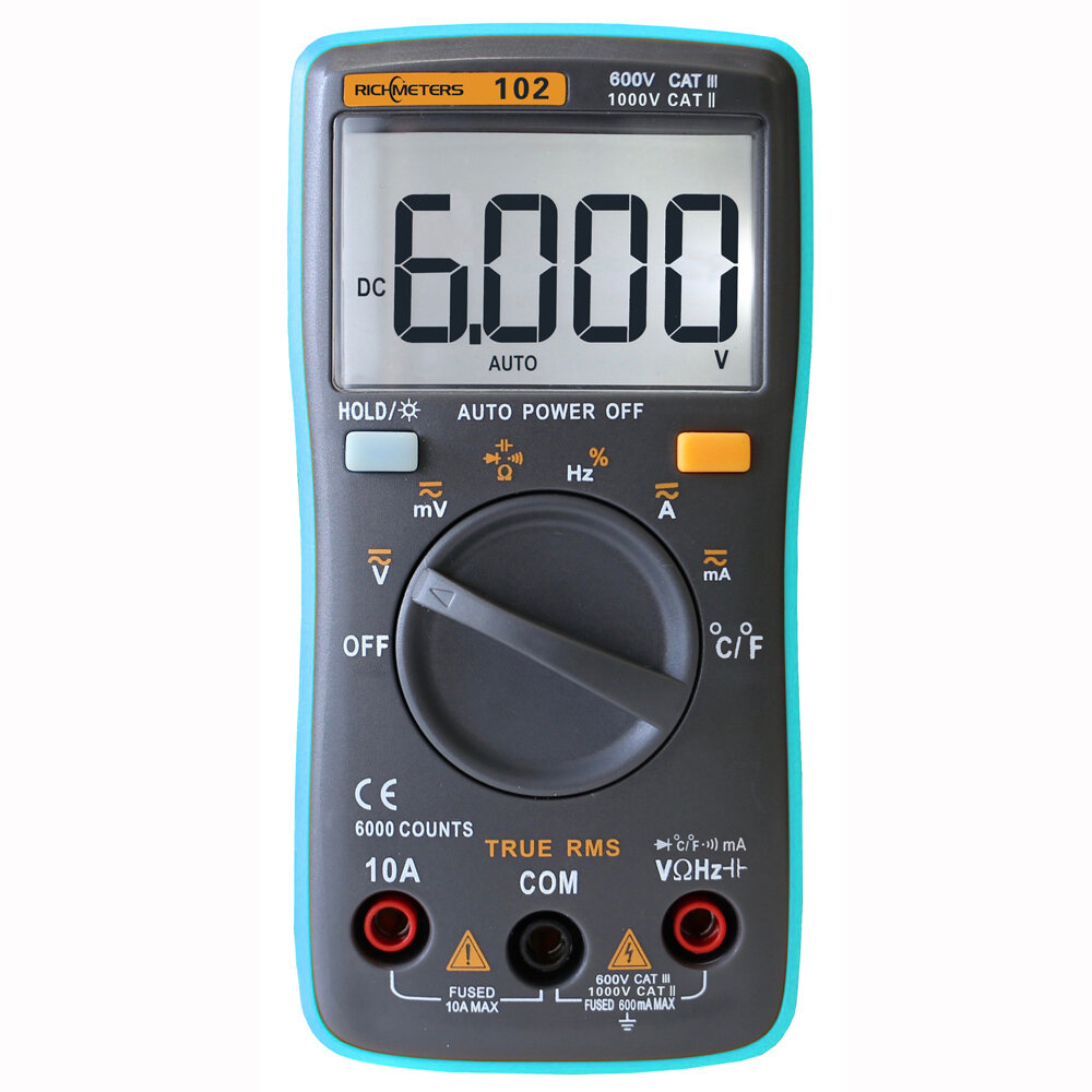 RICHMETERS RM102 Правда RMS Многофункциональный ЖК-цифровой мультиметр DMM