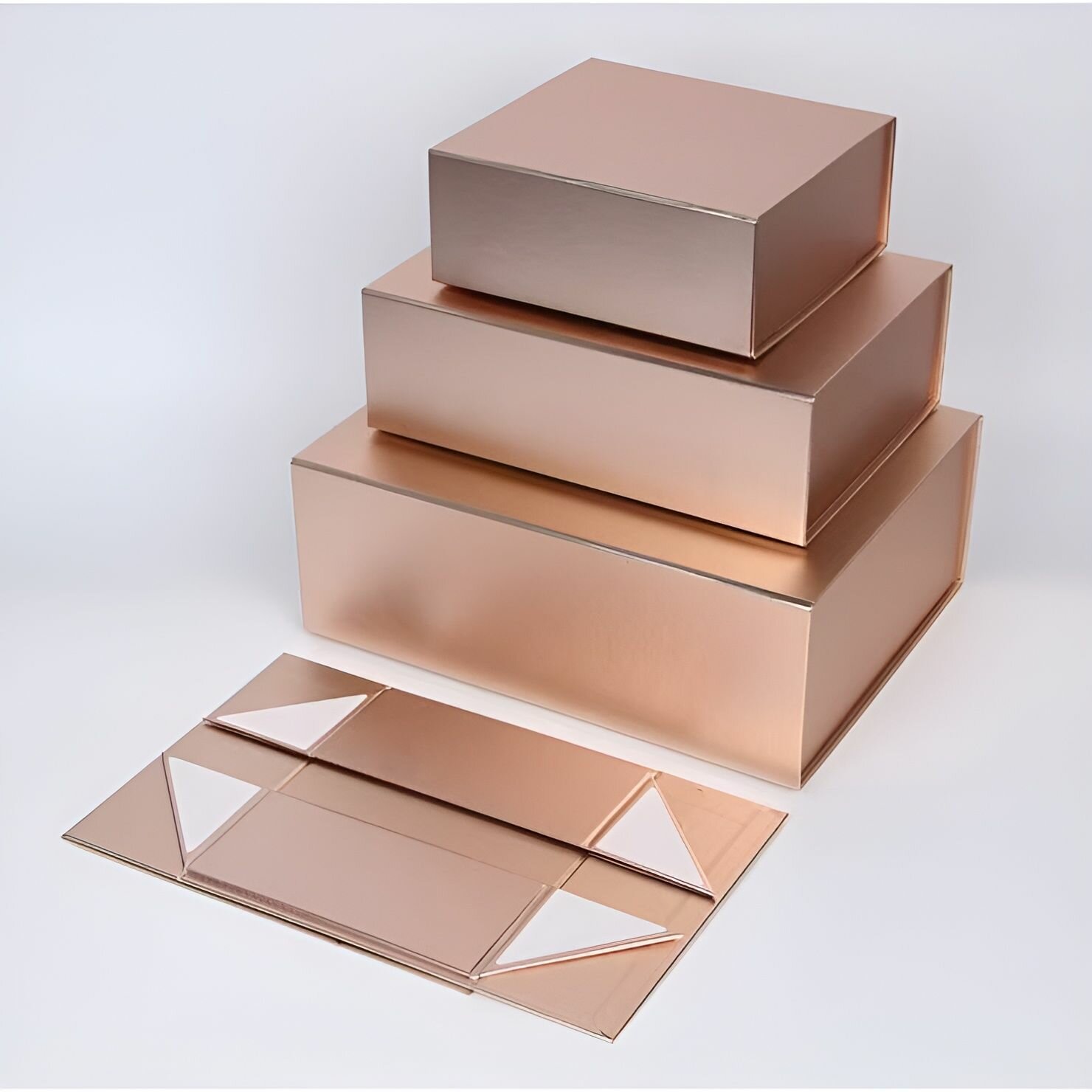 Подарочная коробка, с магнитным замком, прямоугольная, золотая, 28х22х11 см