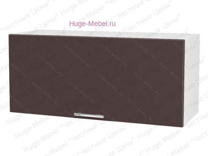 Горизонтальный кухонный шкаф верхний 800 Ксения (шоколад) Huge Mebel . Ширина 800 Высота 358. Кухонные шкафы