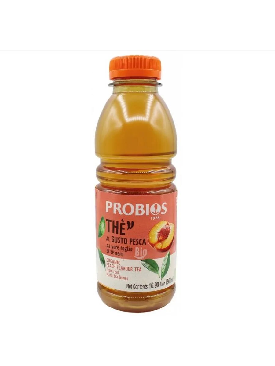 Напиток на основе черного чая со вкусом персика, Organic, 500 мл.