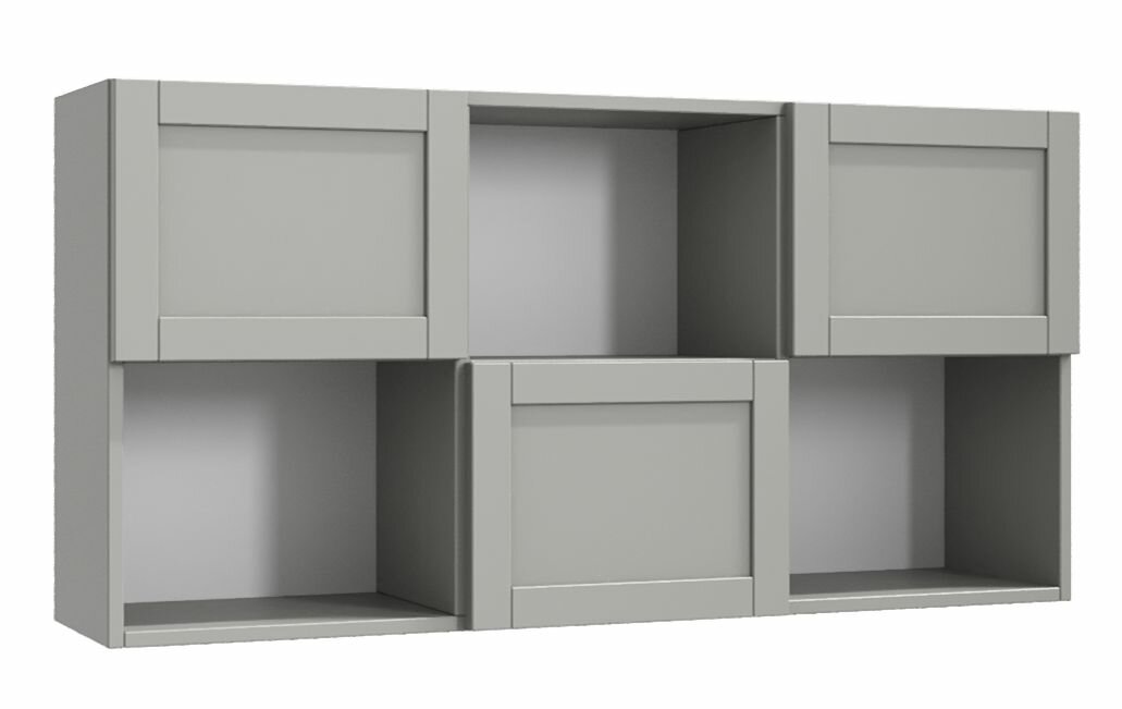 Полка Владимирская мебельная фабрика "Скандинавия", ЛДСП, серая, 110x25x55 см