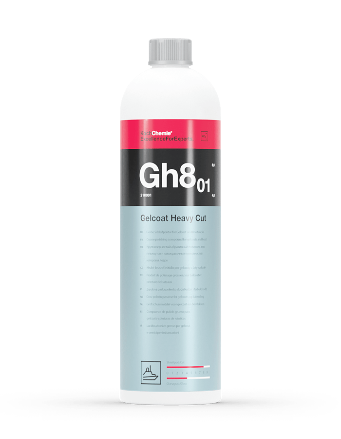 KochChemie Gelcoat Heavy Cut - Крупнозернистый абразивный полироль для гелькоутов и ЛКП 1л