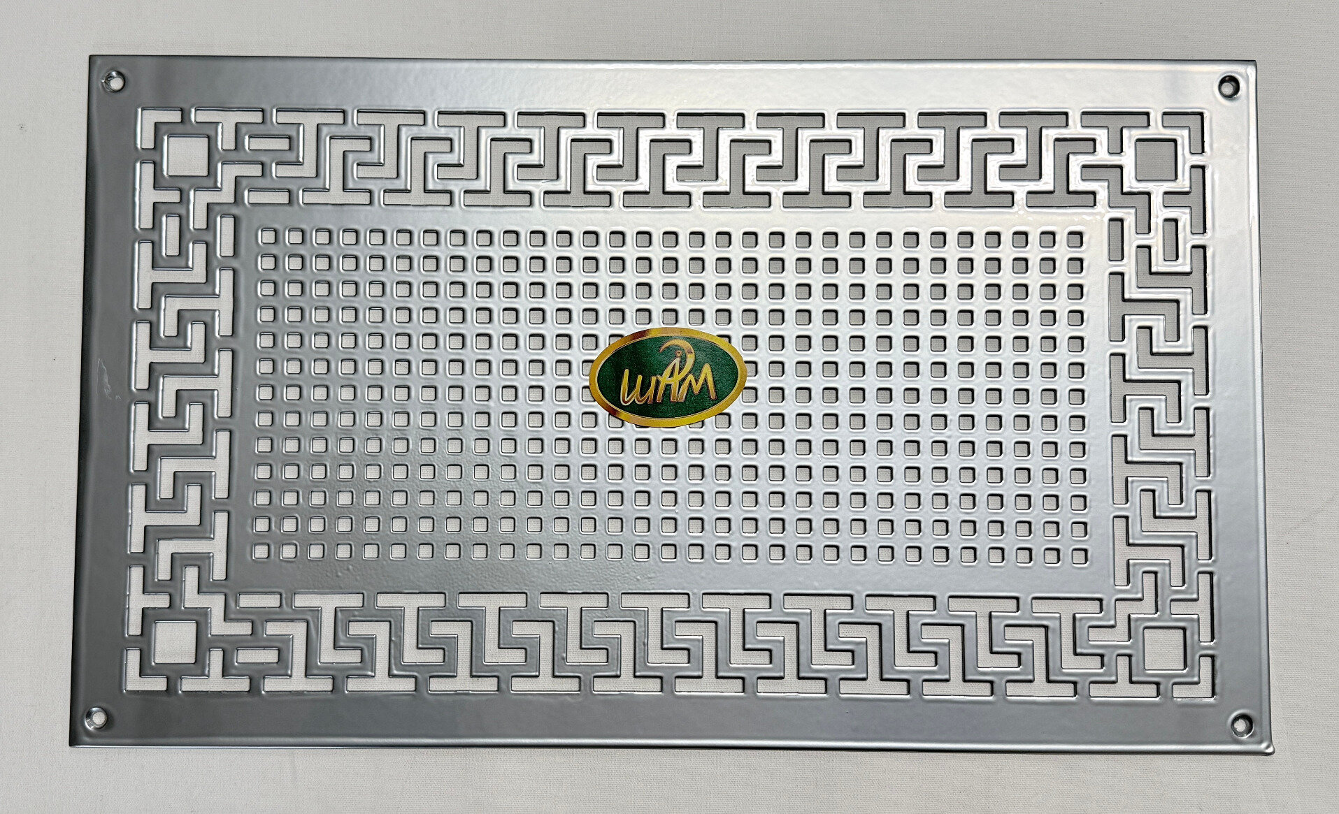 Решетка Плоская(без сварки) 435х255мм, перфорация Узор, цвет Хром