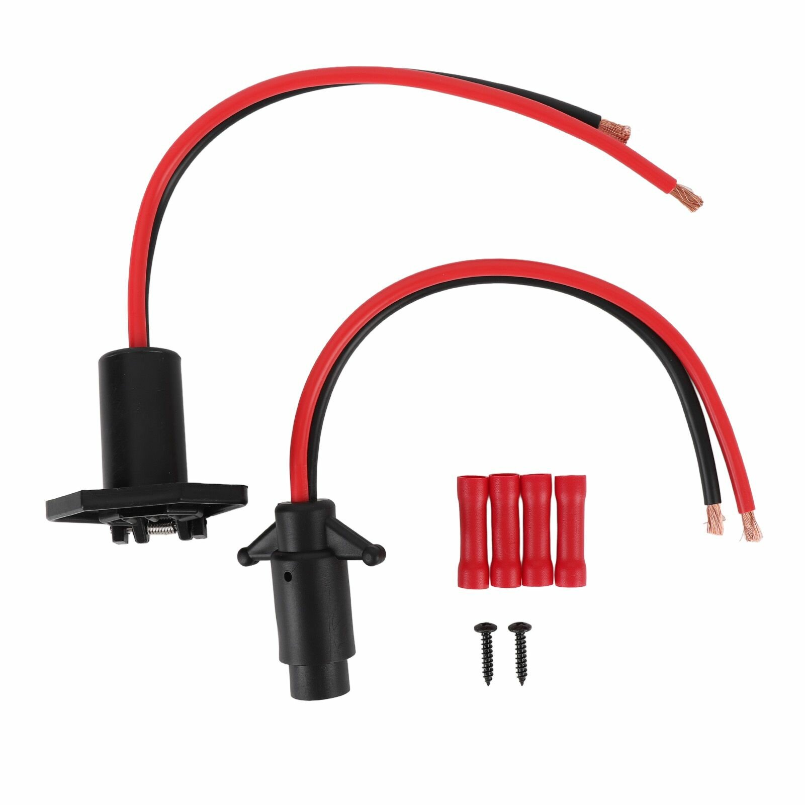 Вилка и розетка для троллингового мотора DC12V с 2 проводами, утопленный монтаж, Plug and Play для морских лодок, каяков