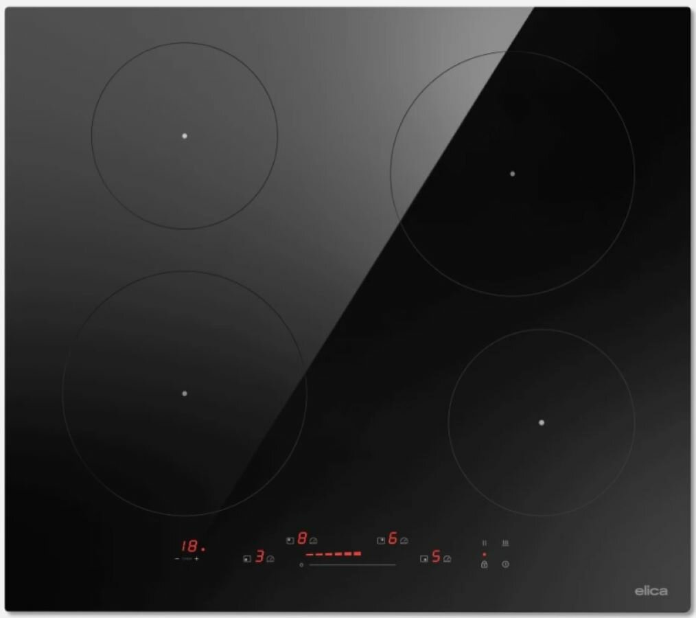 Варочная панель ELICA Primis 604, стеклокерамика, индукция, 4 конфорки
