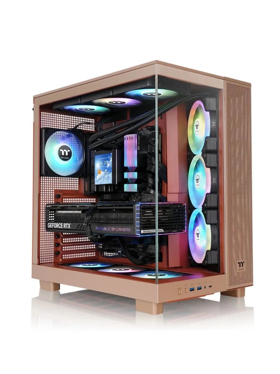 Корпус View 380 XL T G ARGB Gravel Sand коричневый