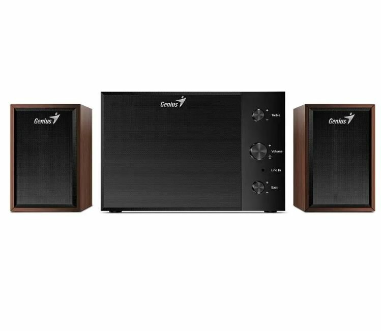 Колонки 2.1 Genius SW-2.1 350 (31730037400) коричневый - 15 Вт, питание - сеть 220 В