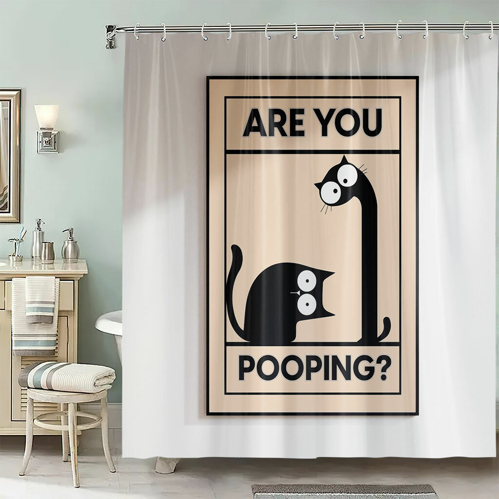 Штора Для Ванной Тканевая, Высота 180 См, Ширина 180 См, Высота 200 См, Ширина 200 См, усиленные Крючки, 12 Штук