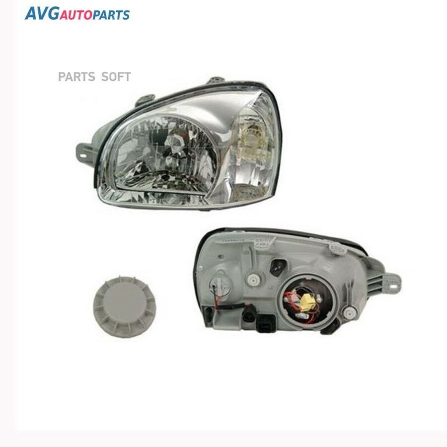 Фара механический корректор 00-05 правая AVG от официального дистрибьютора, AVG, артикул 31800122C