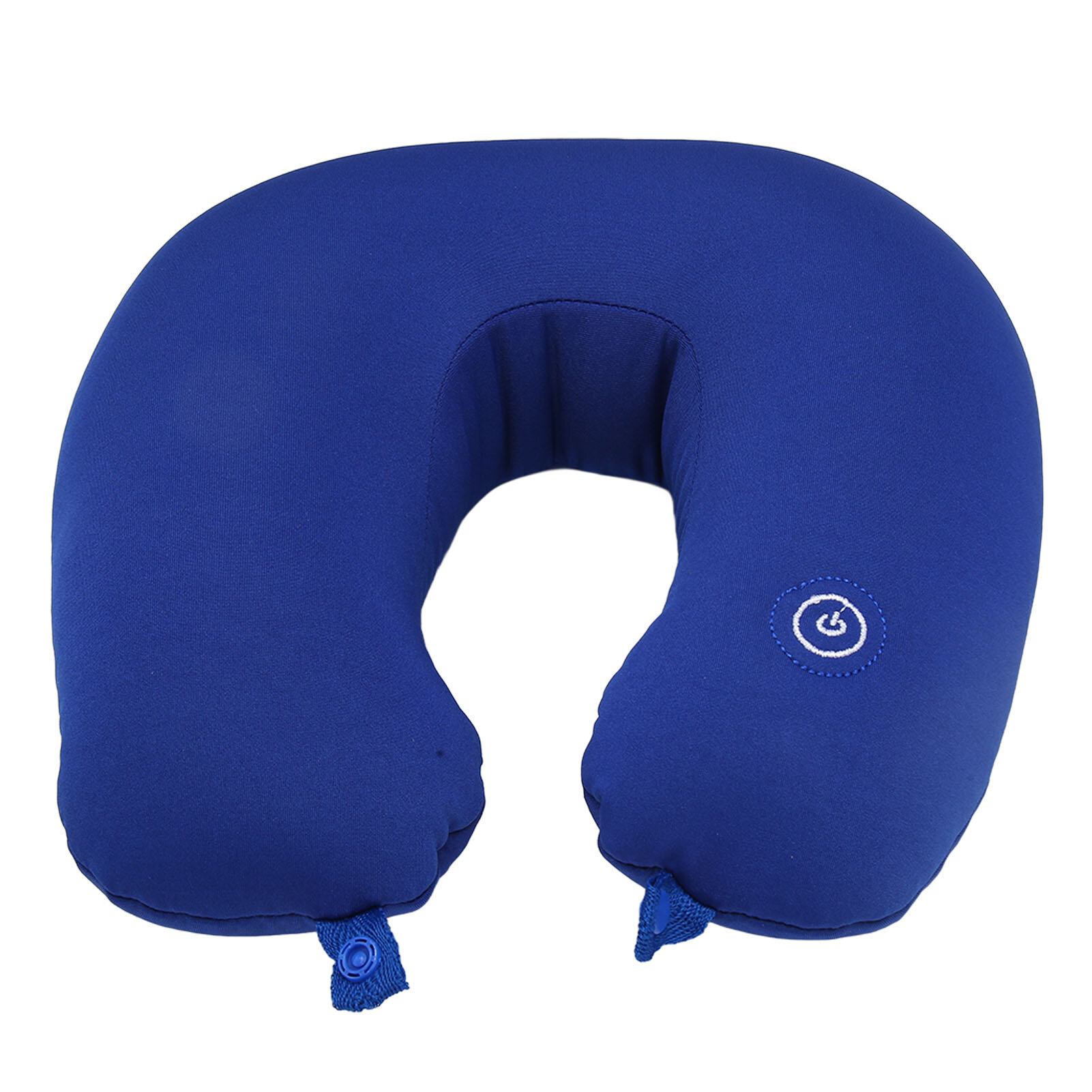 Travel Pillow Memory Foam U Shaped Electric Vibration Message Airplane Neck Blue