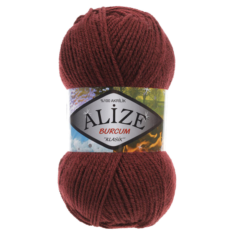 Пряжа для вязания Alize Burcum klasik 955 гнилая вишня 100 гр/210 м 100% акрил