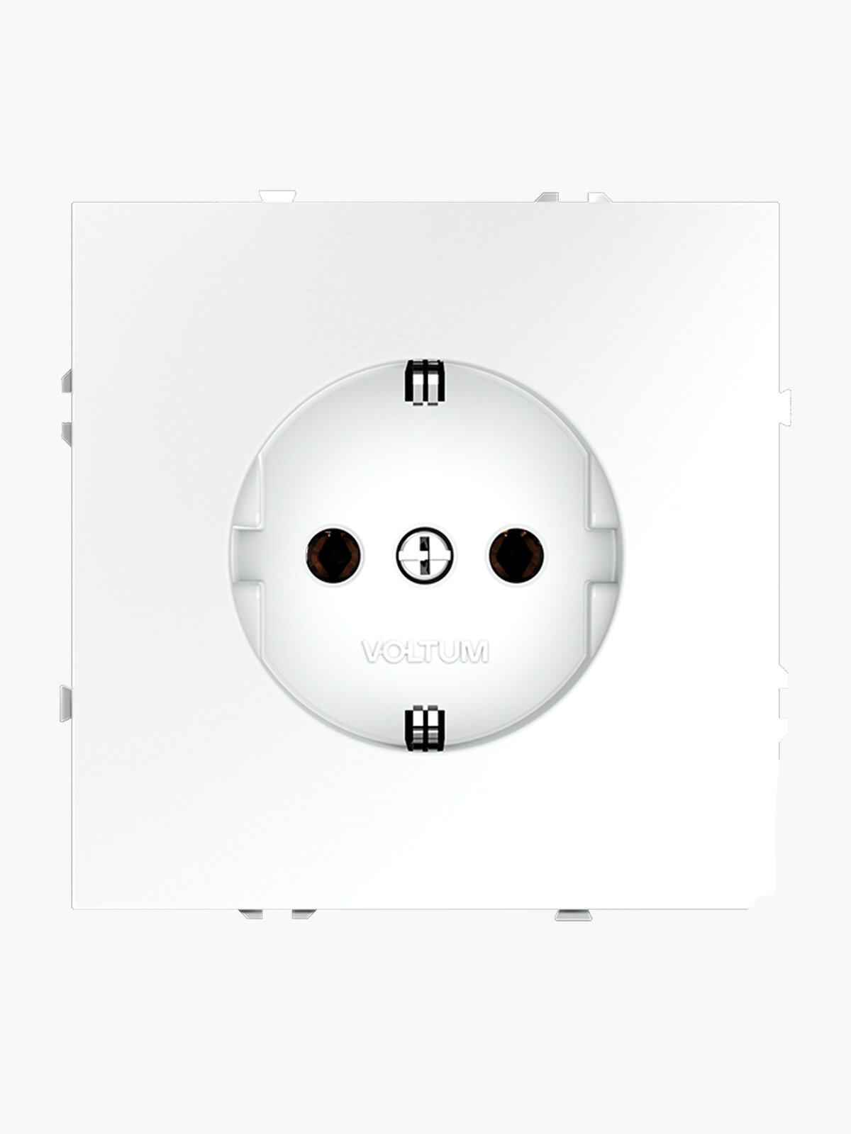 Розетка встраиваемая с заземлением Voltum 16А цвет белый матовый VLS040102