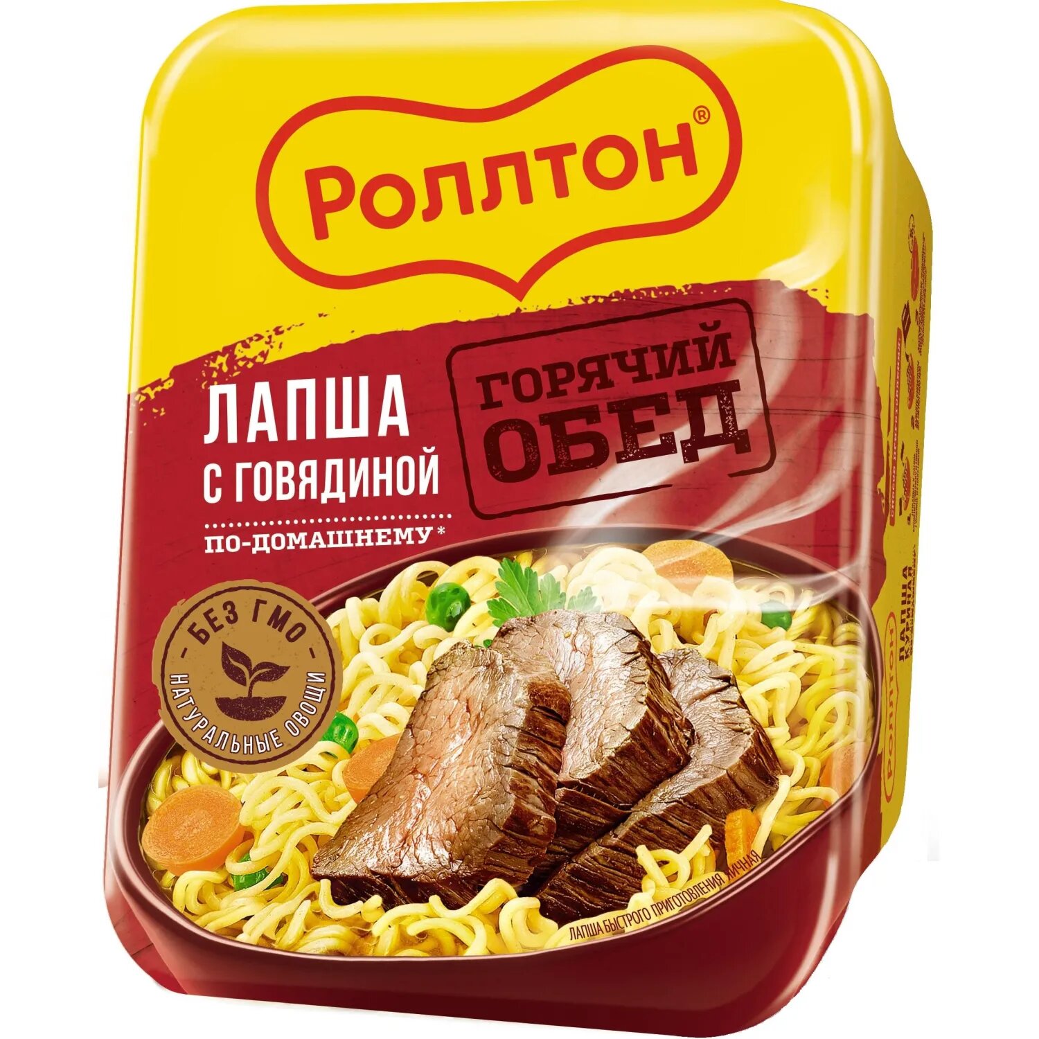 Лапша Роллтон по-домашннму говядина, 90гх24шт/уп