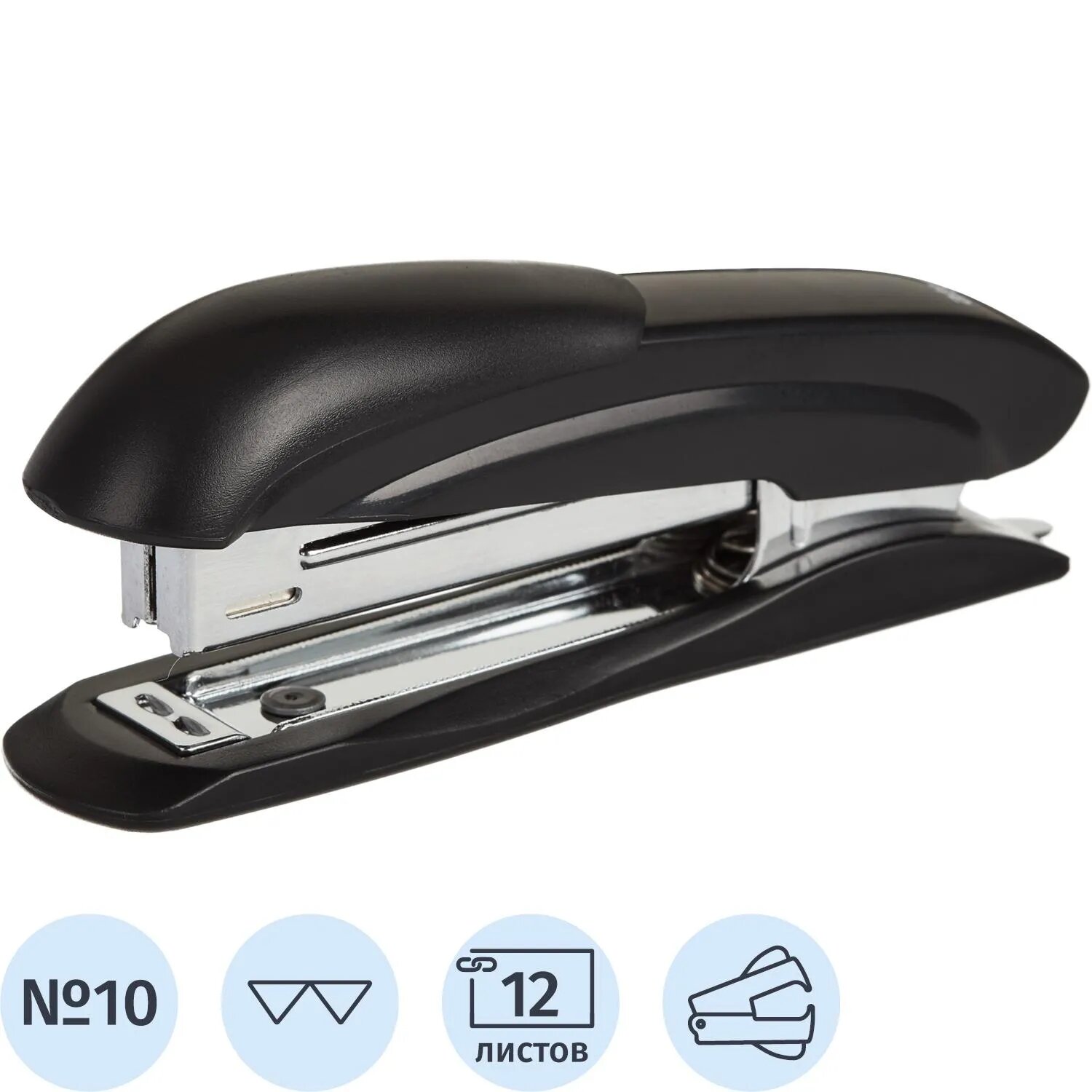 Степлер Attache №10 до 12л, черный антистеп