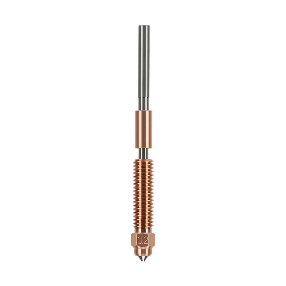 Сопло для 3D-принтера 0,2 мм с покрытием из меди CZ, совместимое с Creality K1C/K1 Max/Ender 3 V3 High Flow Printing, биметаллическое с титановой шейкой