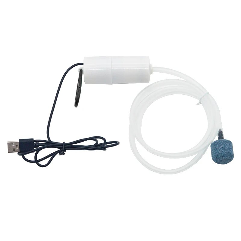 TUNFAN Бесшумный аквариумный насос USB, белый