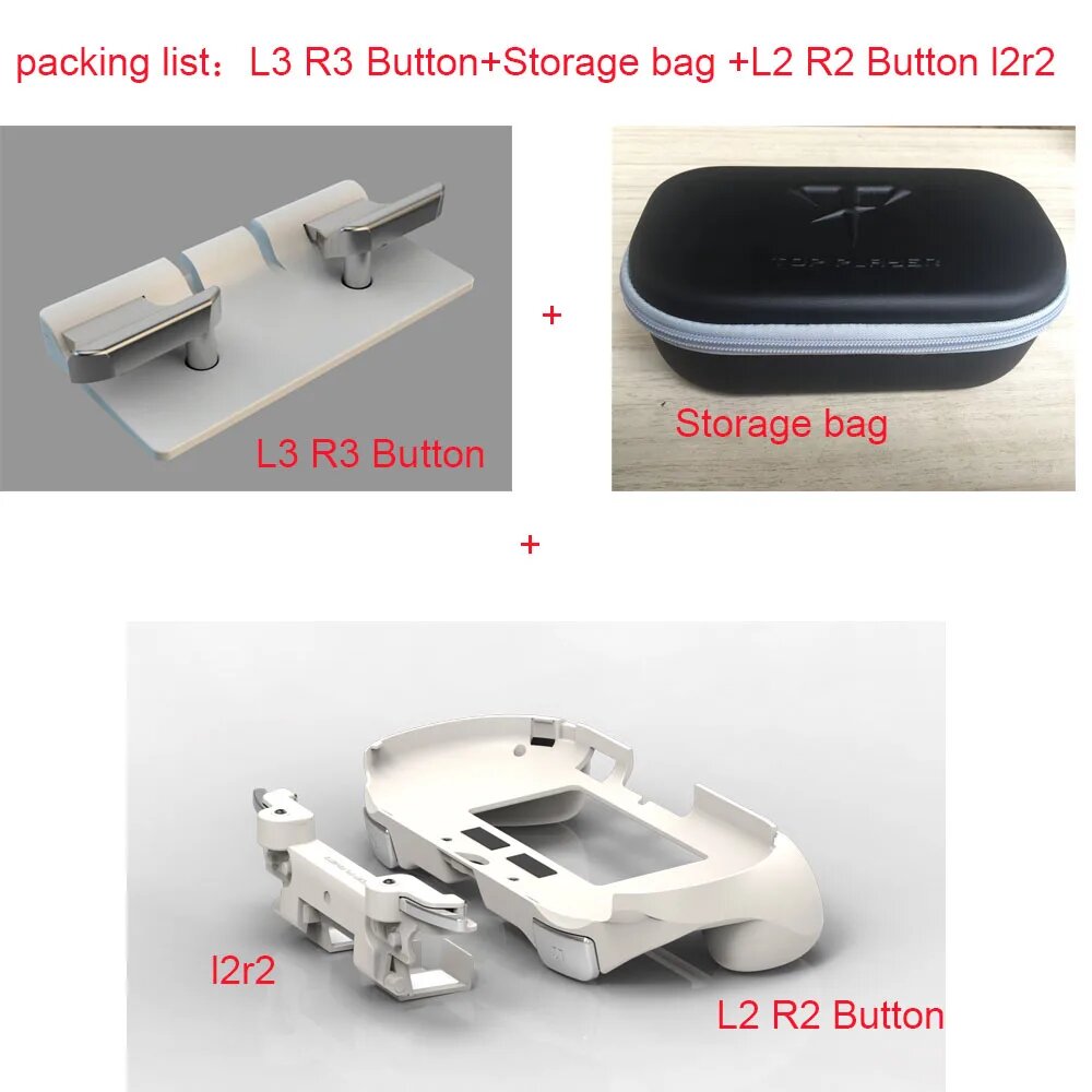 Белый чехол-подставка PS VITA 2000 с кнопками L2 R2