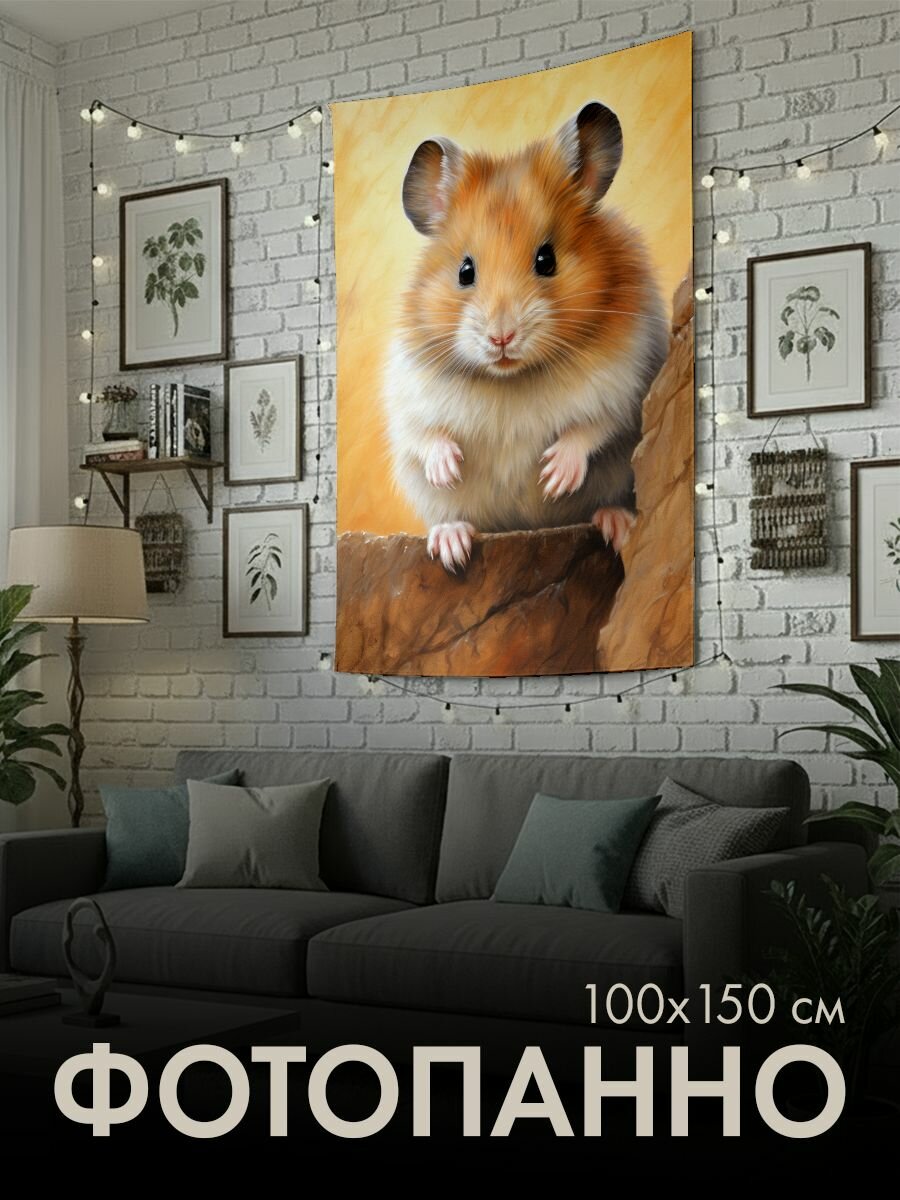 Панно тканевое PrintyFull / 100x150 см / карандашный