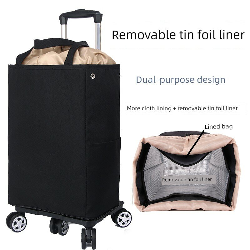 Тележка-органайзер на колесиках, сумка-тележка, хозяйственная сумка, тележка для покупок, ручная тележка, складная