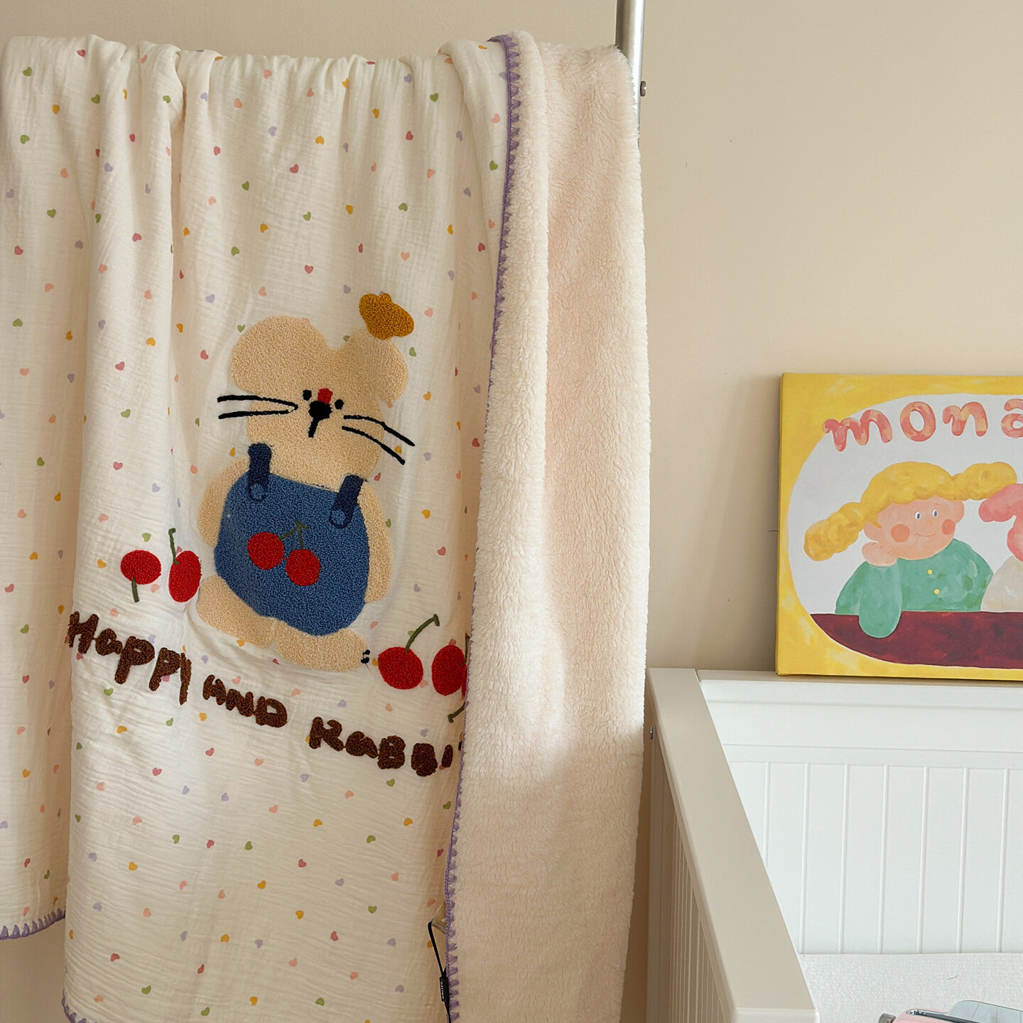 2025 новое осенне-зимнее лоскутное одеяло с вышивкой в форме треугольника и крючком по краю с одной стороны,