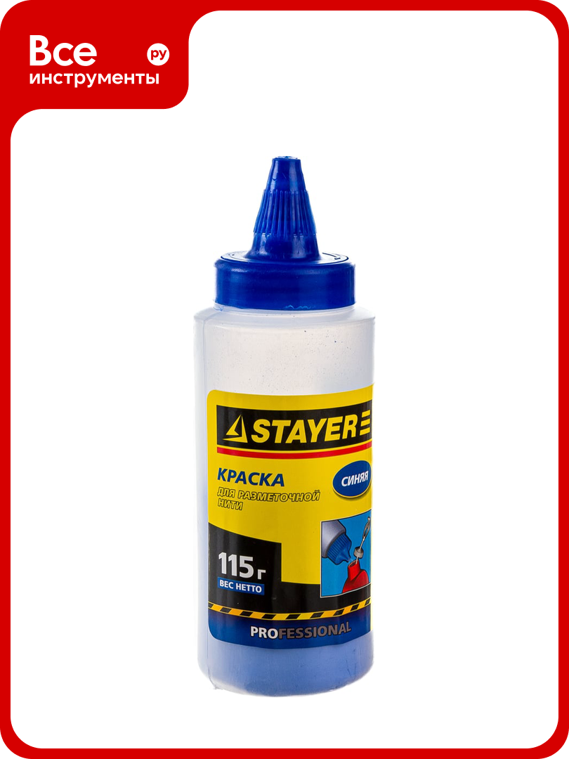 Синяя краска для разметочной нити STAYER 2-06401-1_z01 акриловая краска с формулой для наружных разметочных работ