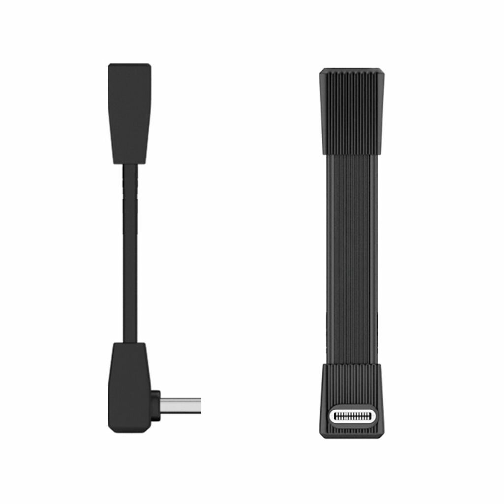 Портативный полнофункциональный гибкий кабель TypeC мощностью 240 Вт-51 мм от мужчины к женщине-черный