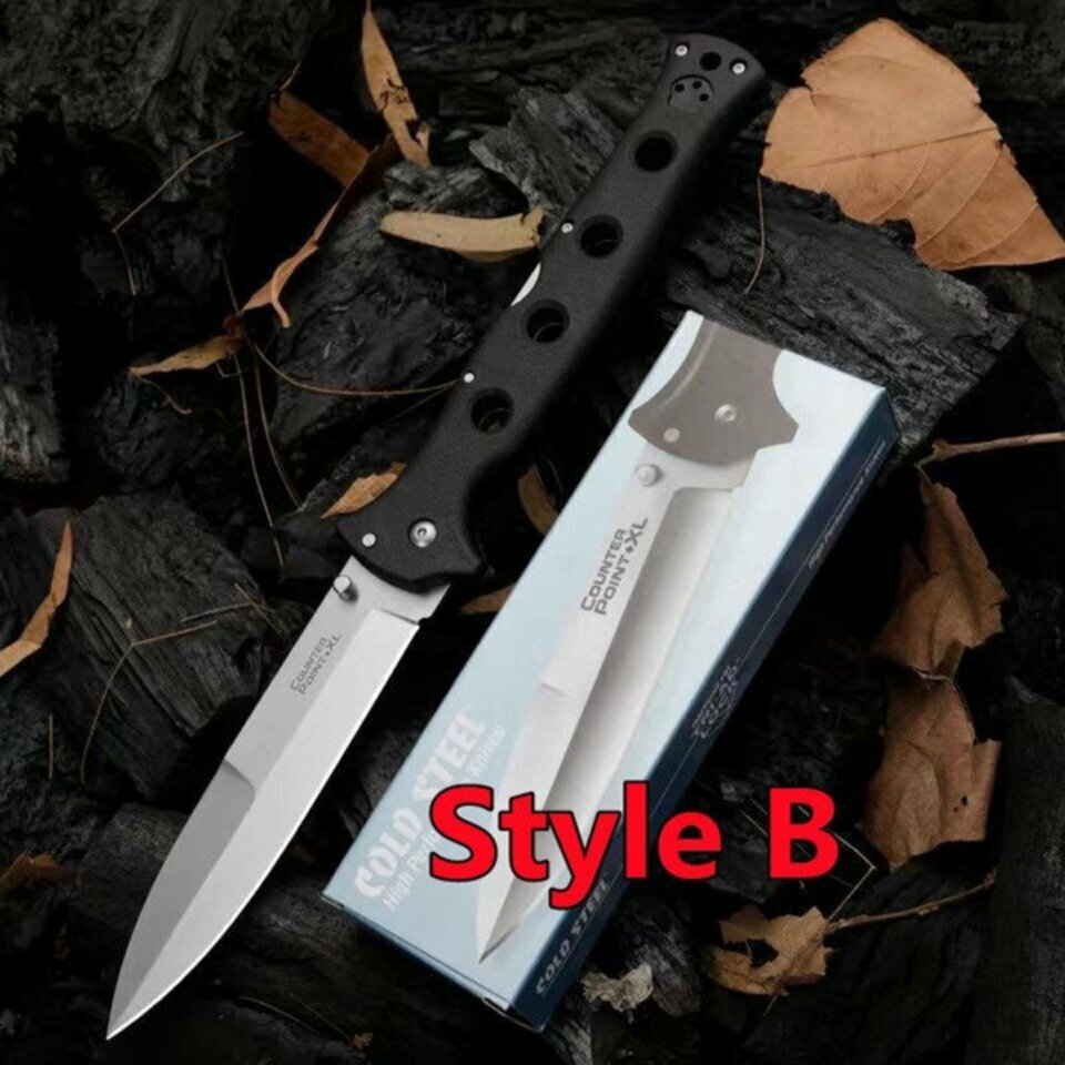 Складной тактический нож Cold Steel 10ACXC Counter Point XL, большой, 6 дюймов, лезвие CTS BD1 с сатинированной отделкой, рукоять Griv-ex, с фиксатором, для активного отдыха.