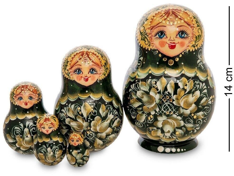 Матрешка 5м "Матрена" бол. A2018836 Народные промыслы, Дерево липа, краски, лак