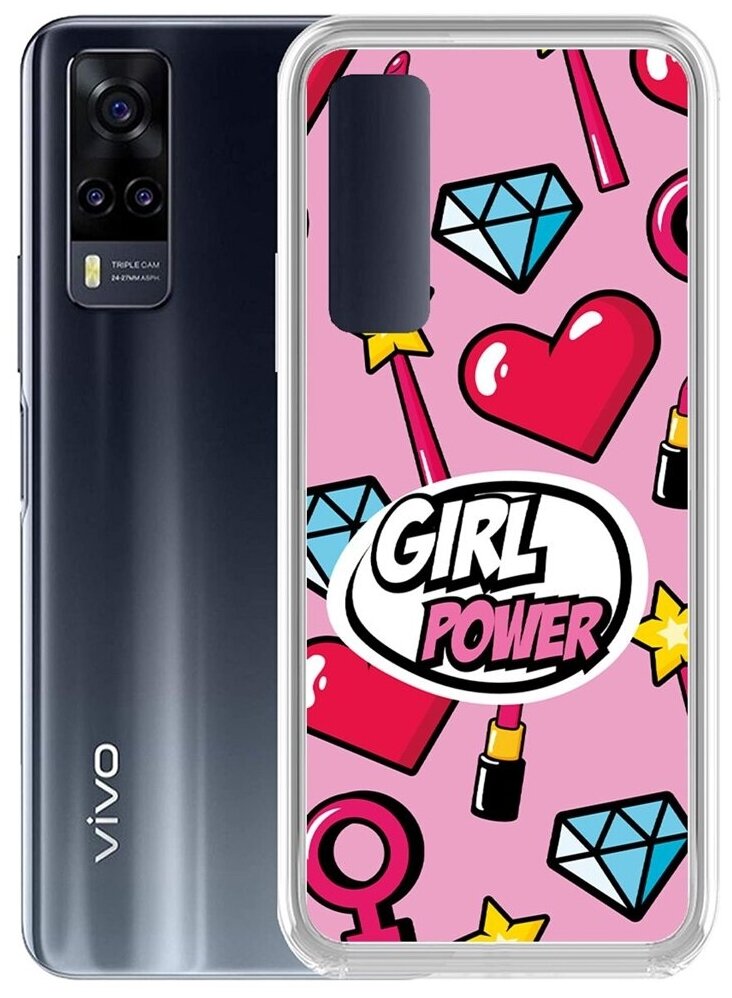 Чехол-накладка Krutoff Clear Case Женский день - Girl Power для Vivo Y31