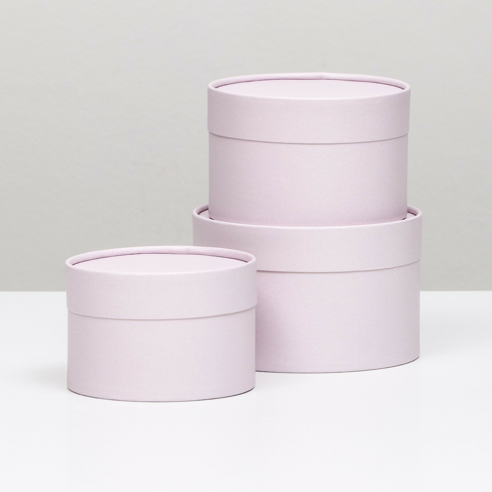 Набор шляпных коробок 3 в 1,«Пастельный»,16×10.14×9.13×8.5 см