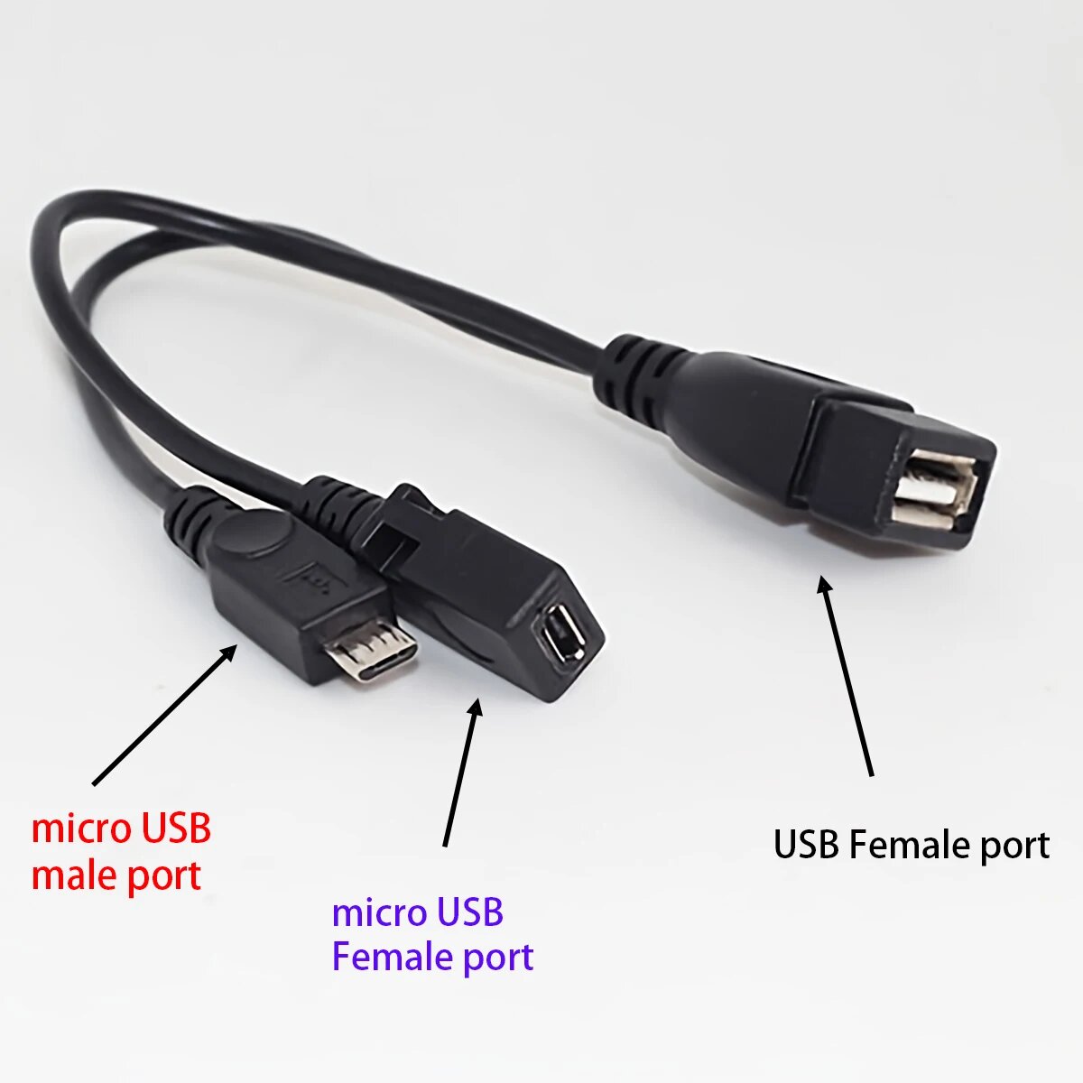 OTG USB к Micro Host Power Y Splitter кабель 1 pc — фото 1