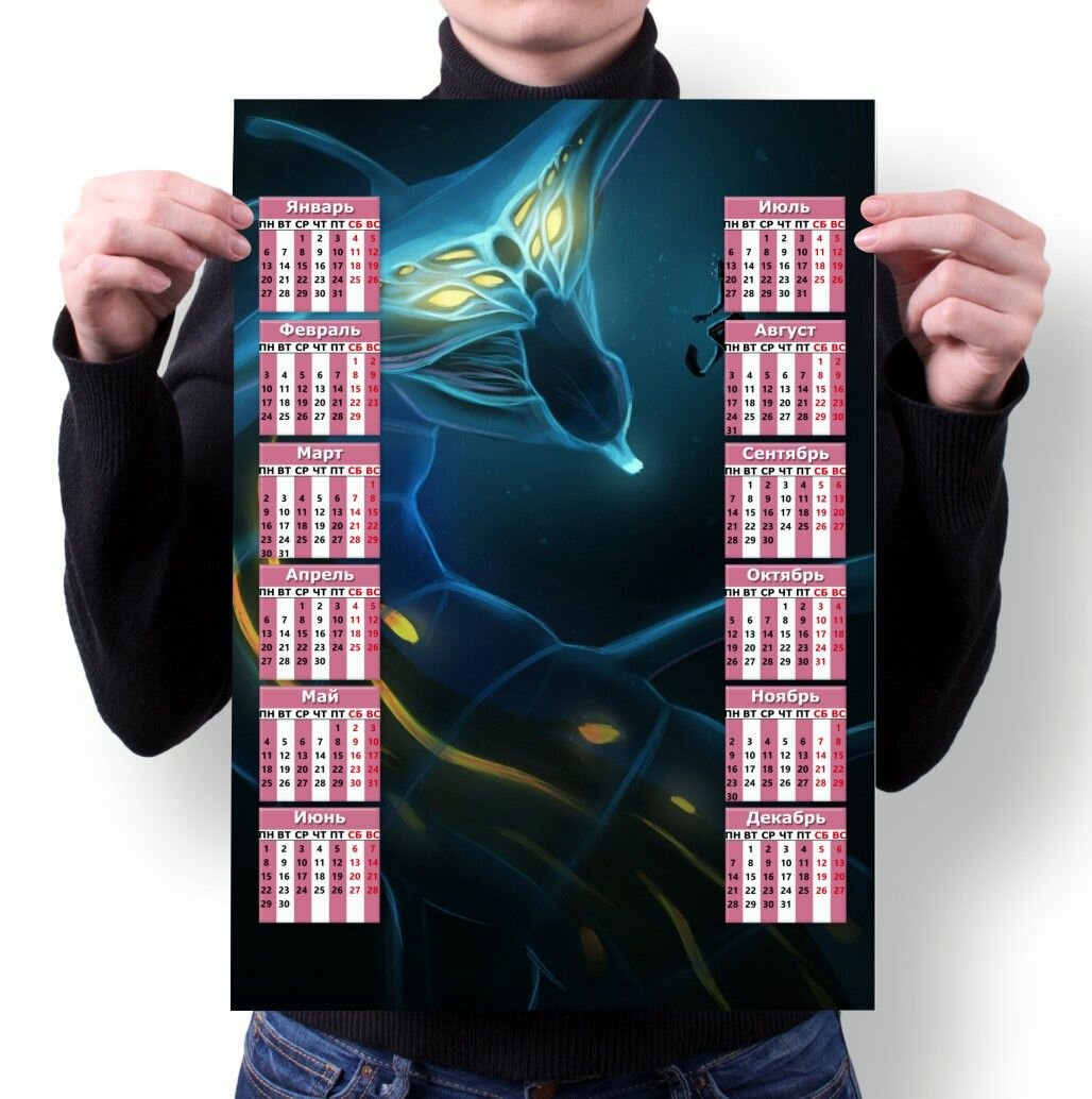 Календарь Mewni-Shop настенный принт А1 Subnautica, Сабнатика - 0009