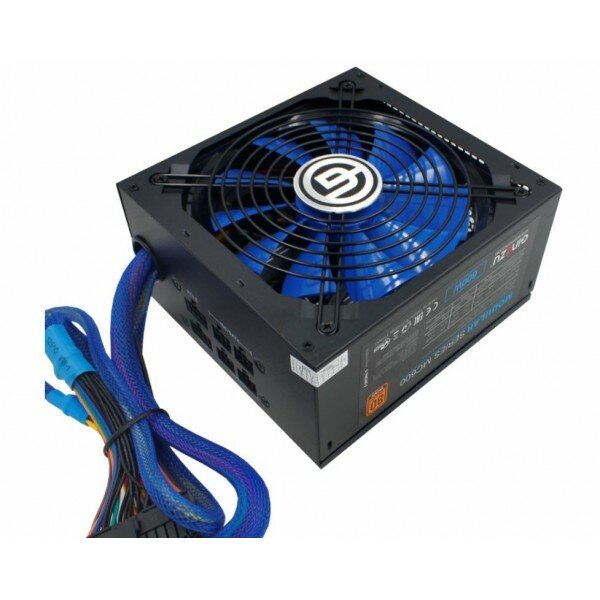 Блок питания Ginzzu MC600, 600Вт, 80 PLUS Bronze, 140мм, модульный, черный