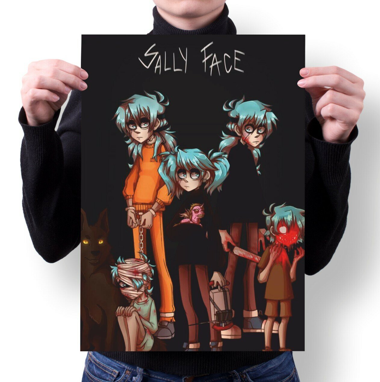Плакат А4 Принт "Салли Фейс, Sally Face" - 12