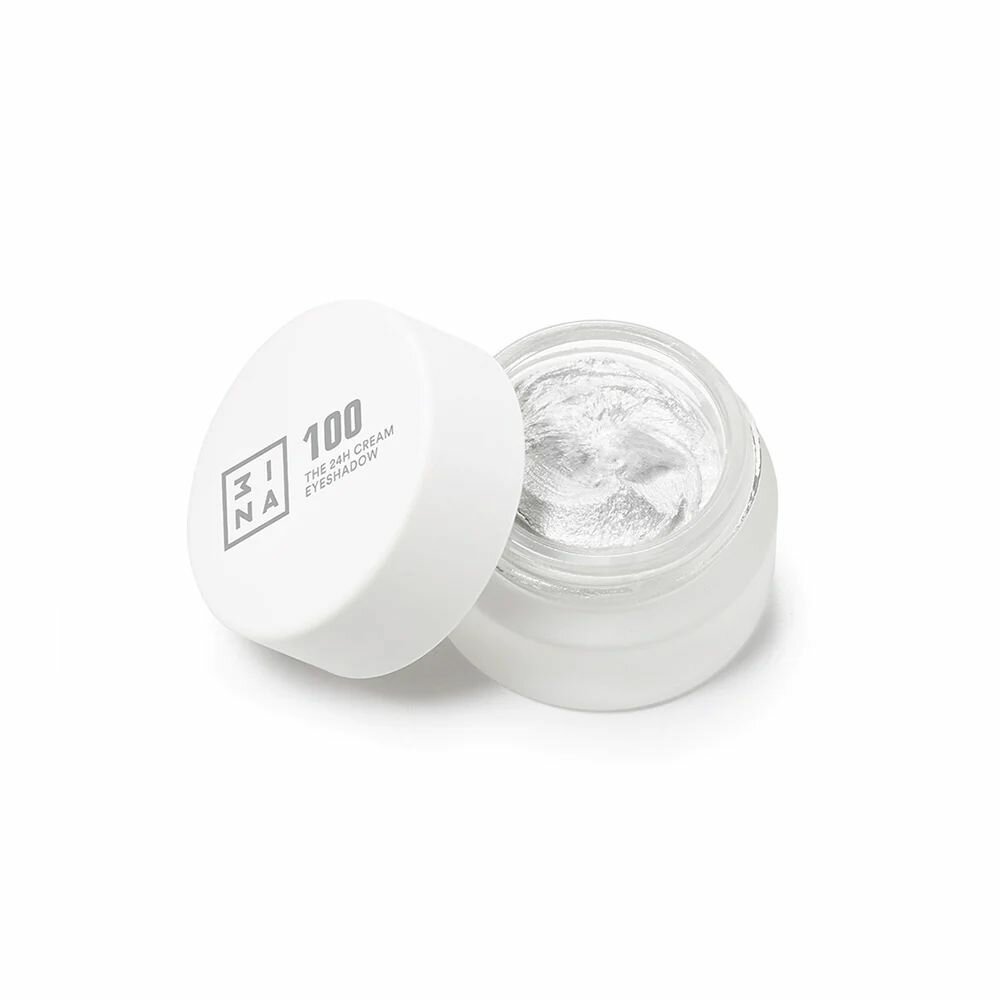 Кремовые Тени для Век 3INA (Мина, Зина) The 24h Cream Eyeshadow - тон 100 (Матовый Белый Металлик)