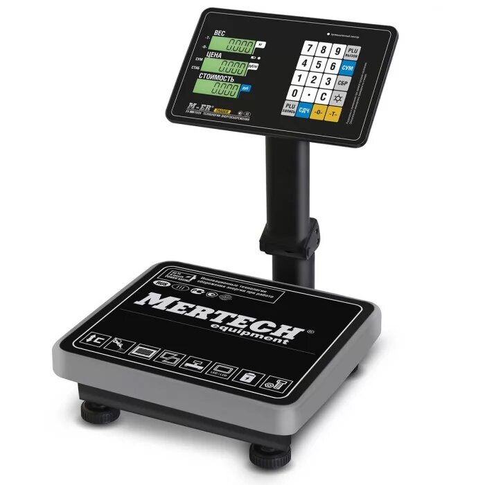 Торговые напольные весы M-ER 333 ACPU-32.5 с расч. стоимости LED