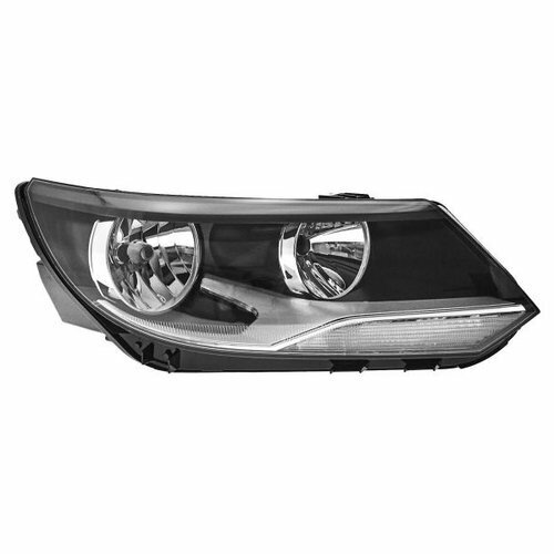 TIGUAN 11- фара правая черная С мотором Tyc 20E369052B