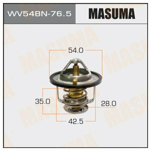 Термостат охлаждающей жидкости Masuma WV54BN-76.5 для Nissan Almera (1995-2001), Nissan Avenir (1997-2005), Nissan Presage (1998-2003)