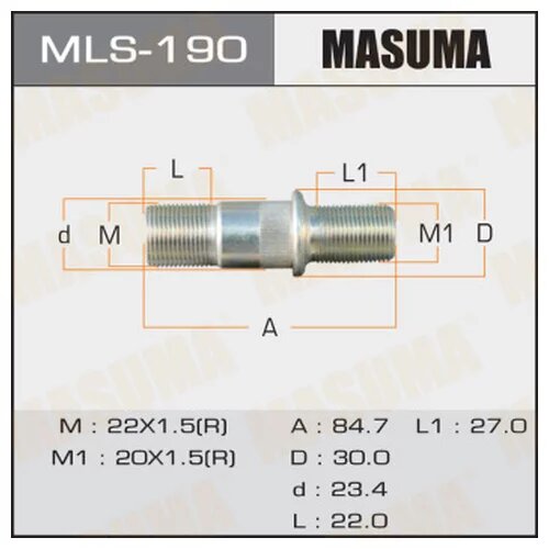 Шпилька MASUMA OEM_8-97131-284-1 ISUZU RH, mls190 MASUMA mls-190
