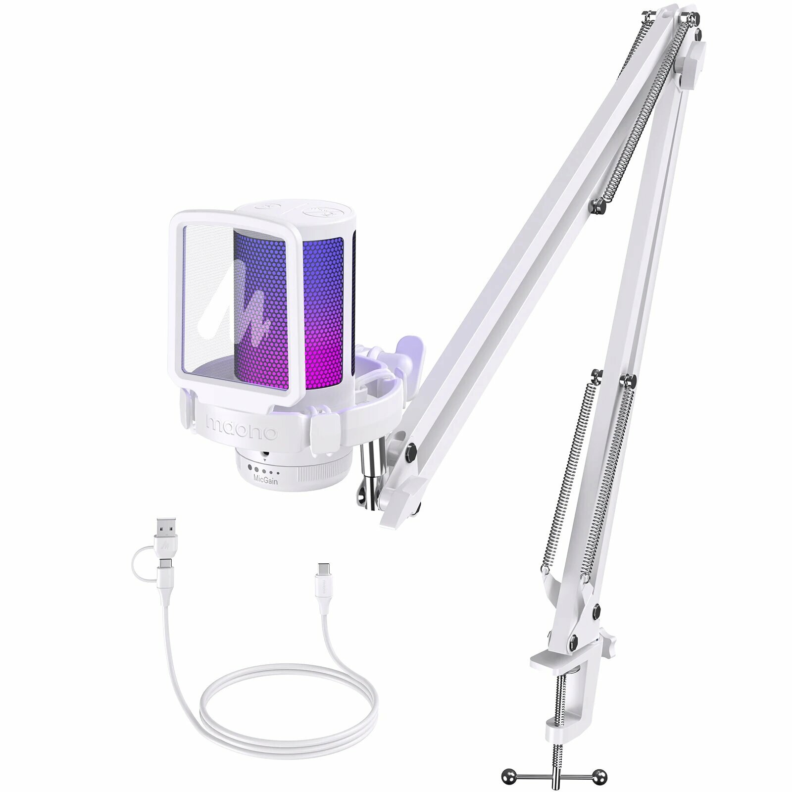 Maono Gamerwave DGM20S USB геймерский микрофон DGM20S-White