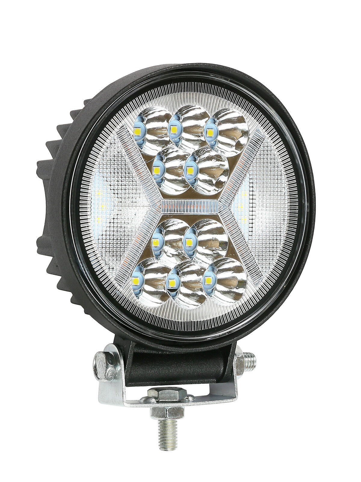 Светодиодные фары 12V - 27V 45 Вт (3 режима: White SPOT, стробоскоп желтый/белый) 110mm*125mm*45mm (1 шт.) Круглая (20306)